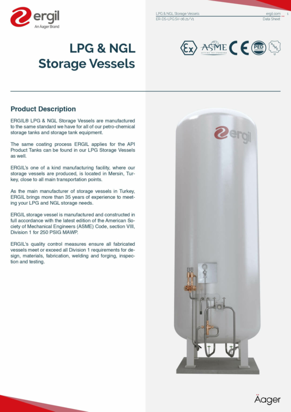 LPG & NGL Storage Vessels - Ergil - World Leading Industrial Manufacturer